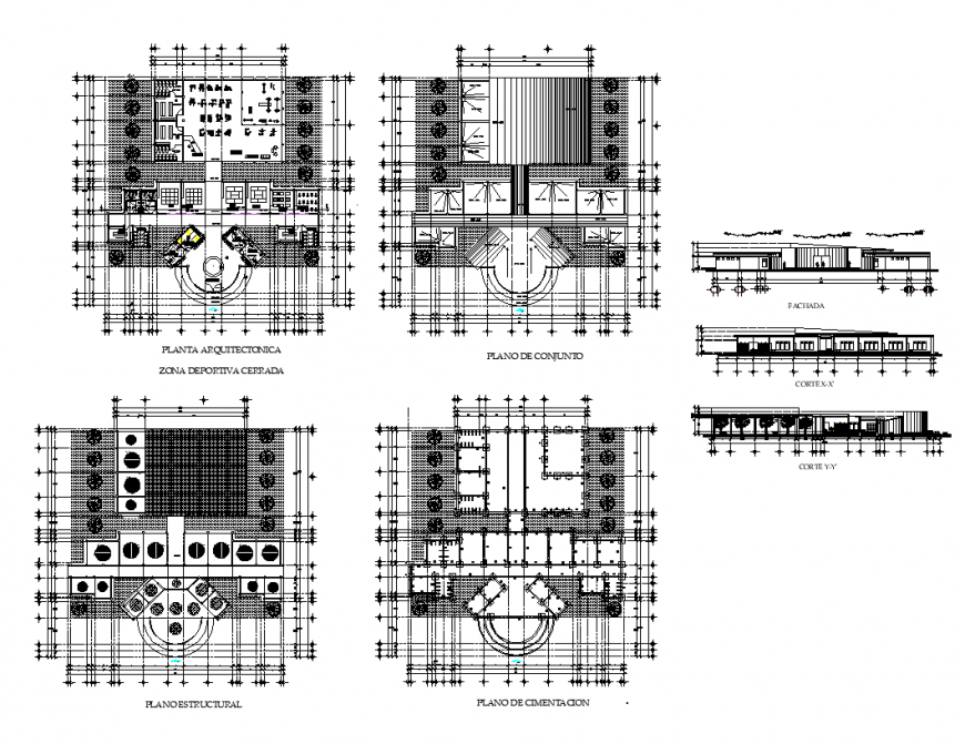 Gym building structure detail elevation 2d view layout file - Cadbull Gym building structure detail elevation 2d view layout file - Cadbull