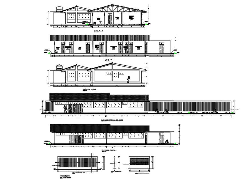Health center all sided elevation and sectional details dwg file - Cadbull Health center all sided elevation and sectional details dwg file - Cadbull