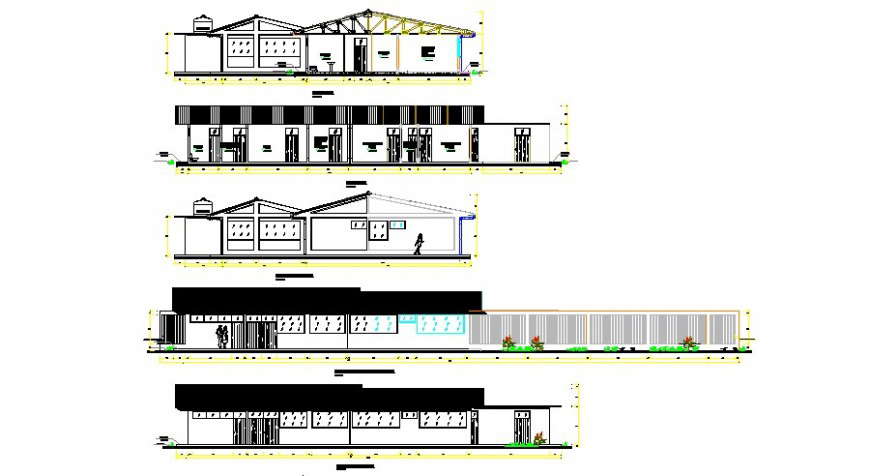 Health clinic all sided elevation and sectional details dwg file - Cadbull Health clinic all sided elevation and sectional details dwg file - Cadbull
