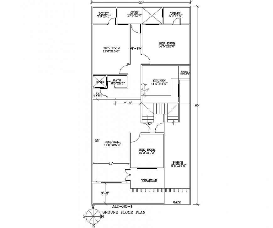 House ground floor layout plan in dwg AutoCAD file. - Cadbull House ground floor layout plan in dwg AutoCAD file. - Cadbull