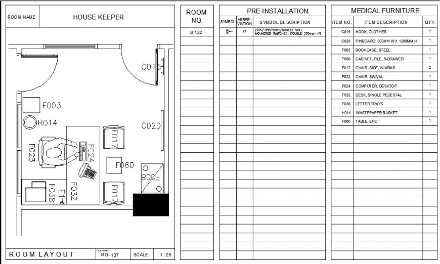 House keeper planning autocad file House keeper planning autocad file