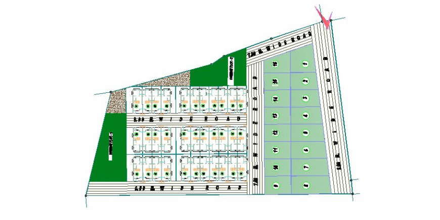 Housing plot, site plan and landscaping details for residential houses ... Housing plot, site plan and landscaping details for residential houses ...