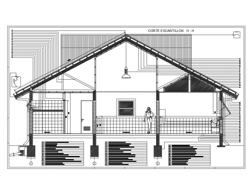 Housing two levels constructive section details dwg file - Cadbull Housing two levels constructive section details dwg file - Cadbull