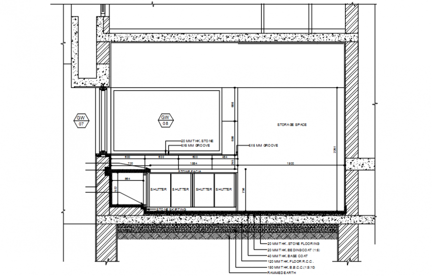 Kitchen side constructive section cad drawing details dwg file - Cadbull Kitchen side constructive section cad drawing details dwg file - Cadbull