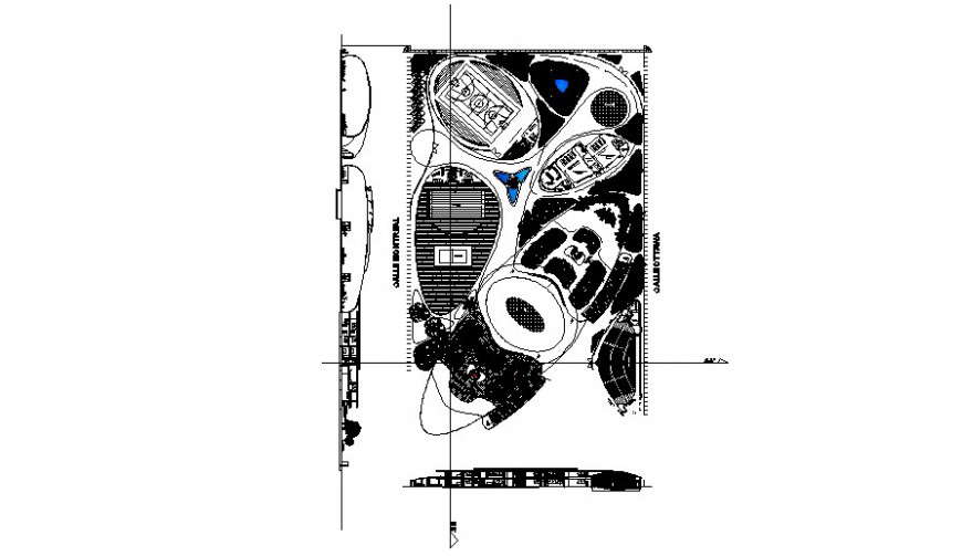 Landscaping Area Details With Sports Play Area 2d View Autocad File