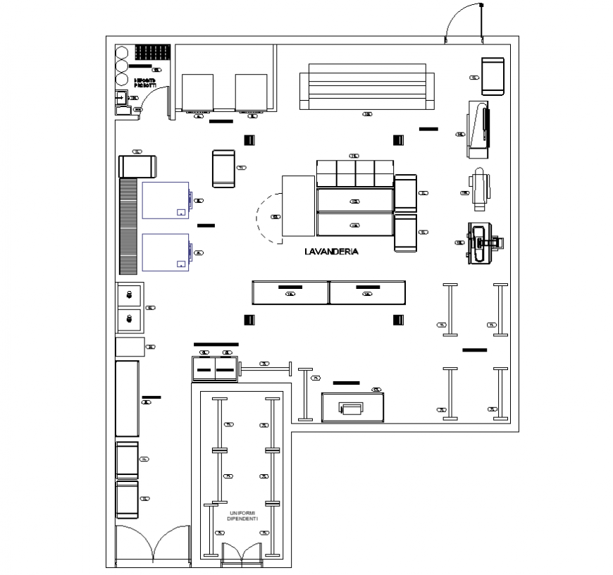 Laundry store detail elevation and plan layout file - Cadbull Laundry store detail elevation and plan layout file - Cadbull