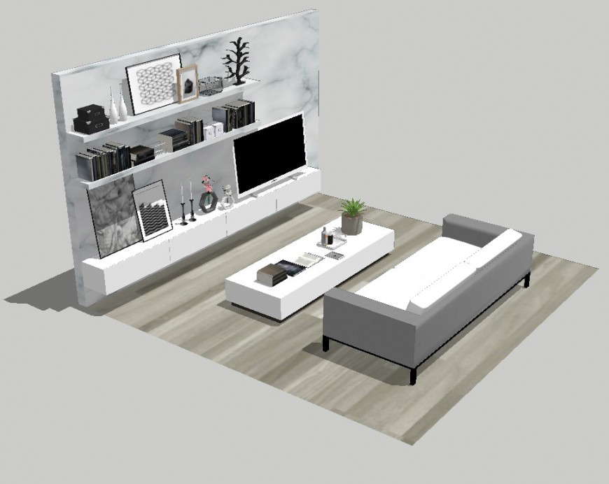 Living room 3d model detail layout sketch-up file - Cadbull Living room 3d model detail layout sketch-up file - Cadbull