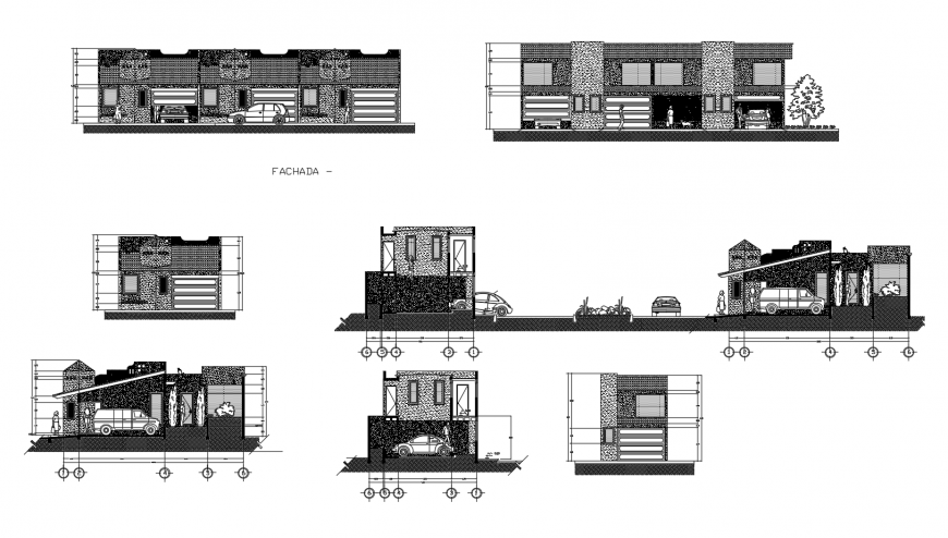 Local motel building all sided elevation and section drawing details ... Local motel building all sided elevation and section drawing details ...