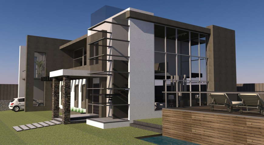 Luxuries multi-story bungalow 3d model cad drawing details jpg file ... Luxuries multi-story bungalow 3d model cad drawing details jpg file ...