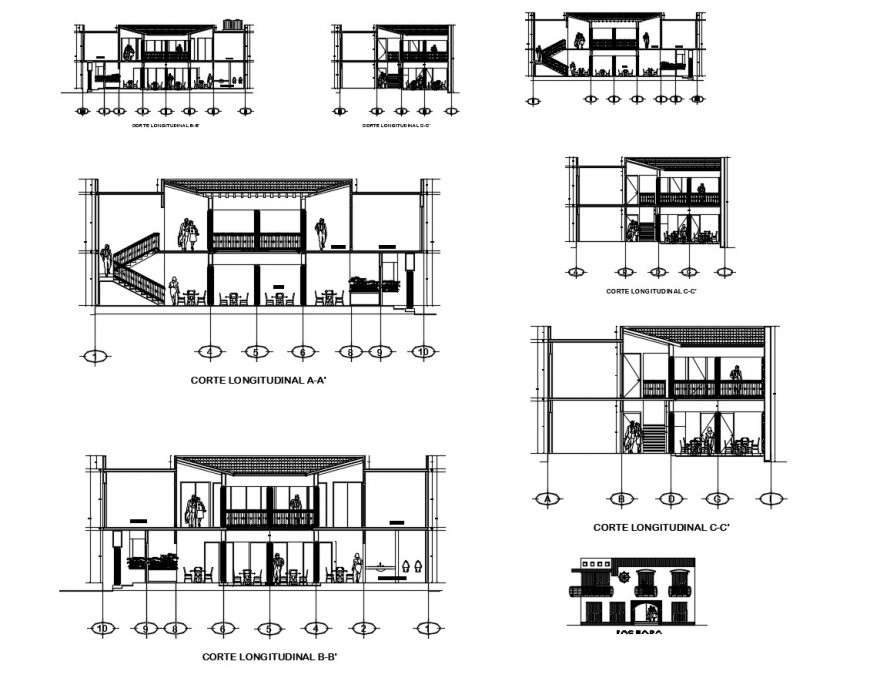 Main elevation and all sided sectional drawing details of commercial ... Main elevation and all sided sectional drawing details of commercial ...