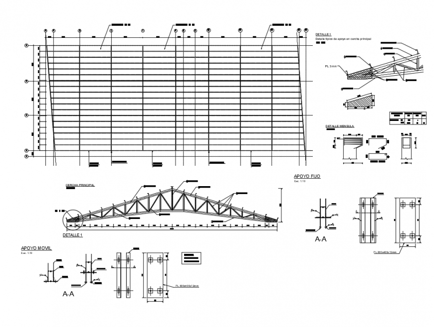 Metallic roof cover constructive structure details cad drawing dwg file ... Metallic roof cover constructive structure details cad drawing dwg file ...