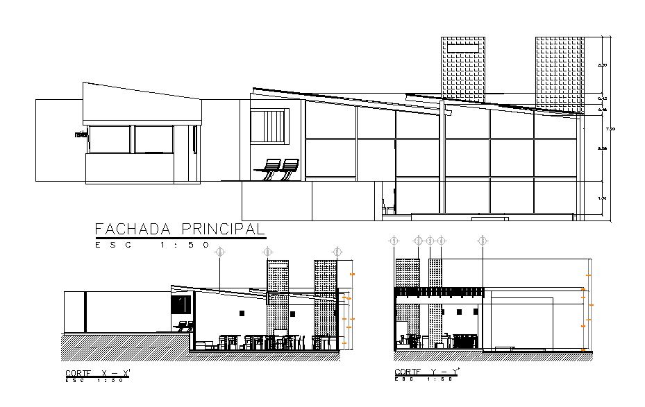 modern House Building Section And Elevation Drawing DWG File - Cadbull modern House Building Section And Elevation Drawing DWG File - Cadbull