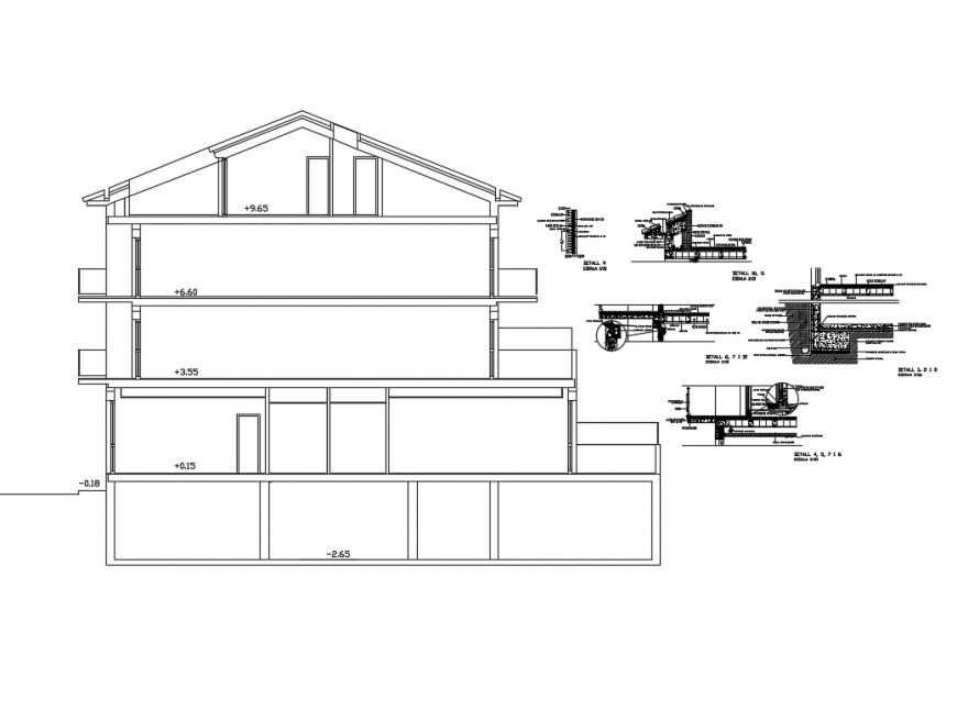 Multi-family building constructive sectional details dwg file - Cadbull Multi-family building constructive sectional details dwg file - Cadbull
