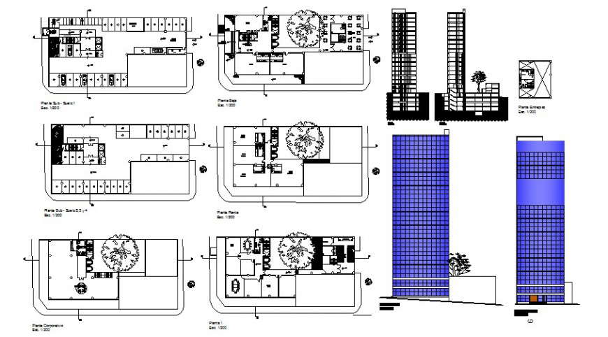 Multi-flooring luxuries hotel building detailed architecture project ... Multi-flooring luxuries hotel building detailed architecture project ...
