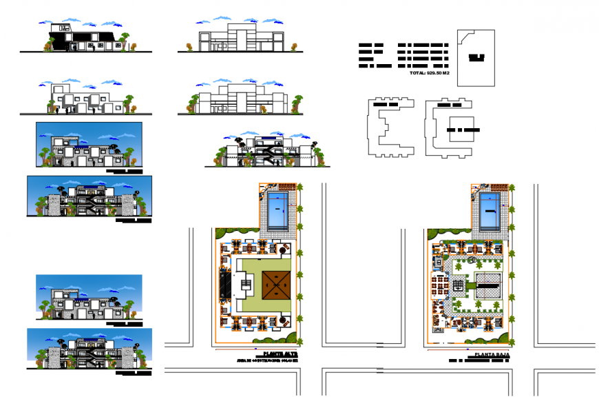 Multi-level hostel all sided elevation and floor plan details dwg file ... Multi-level hostel all sided elevation and floor plan details dwg file ...