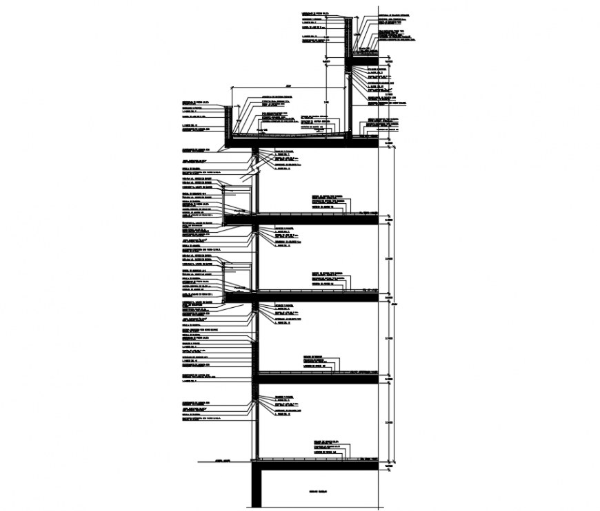 Multi level corporate building facade section-constructive details dwg ... Multi level corporate building facade section-constructive details dwg ...