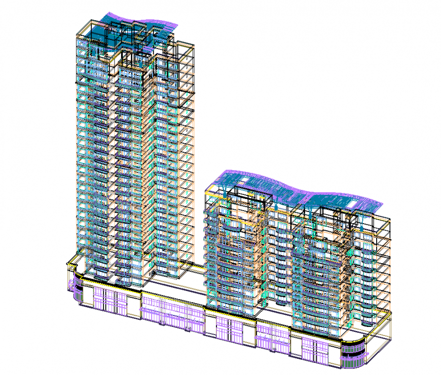 Multi storey tall commercial building detail elevation layout file ... Multi storey tall commercial building detail elevation layout file ...