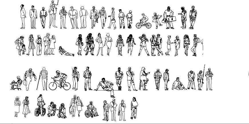 Multiple common 2d people elevation blocks cad drawing details dwg file ... Multiple common 2d people elevation blocks cad drawing details dwg file ...