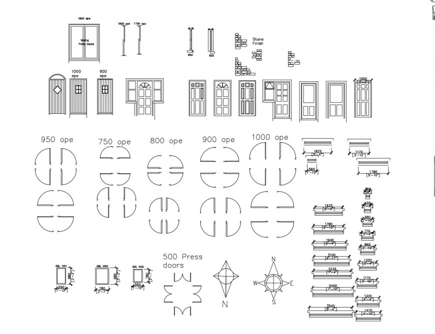 Multiple common door and window blocks for house cad drawing details ... Multiple common door and window blocks for house cad drawing details ...