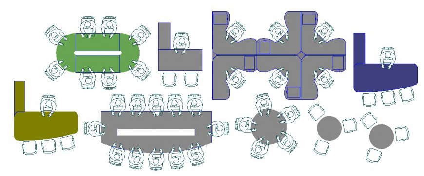 Multiple conference tables and office desk furniture blocks cad drawing ... Multiple conference tables and office desk furniture blocks cad drawing ...