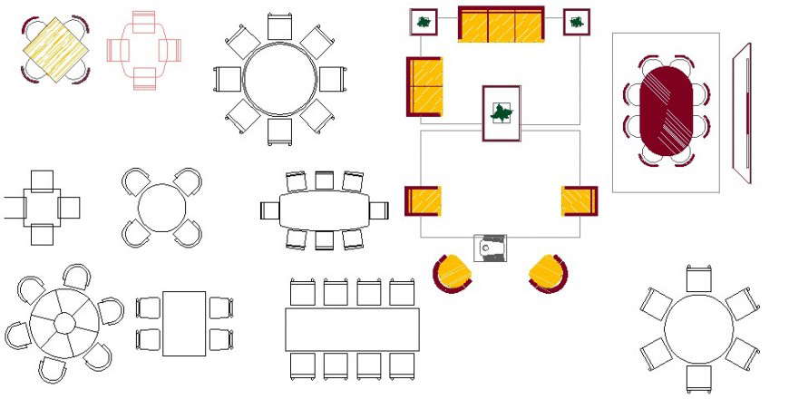 Multiple dining area dining table blocks elevation dwg file - Cadbull Multiple dining area dining table blocks elevation dwg file - Cadbull