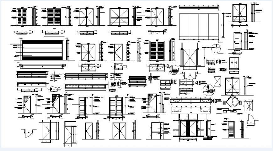 Multiple house doors and windows elevation and installation details dwg ... Multiple house doors and windows elevation and installation details dwg ...