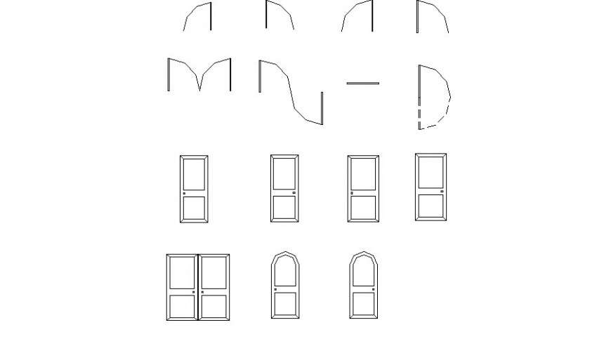 Multiple house doors elevation blocks cad drawing details dwg file ... Multiple house doors elevation blocks cad drawing details dwg file ...