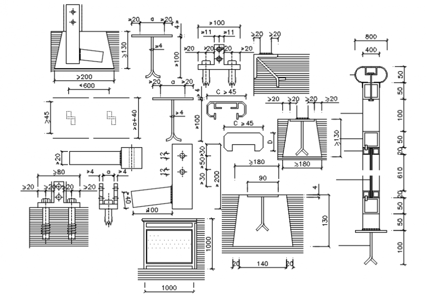 Multiple prefabricated balcony railing and installation drawing details ... Multiple prefabricated balcony railing and installation drawing details ...