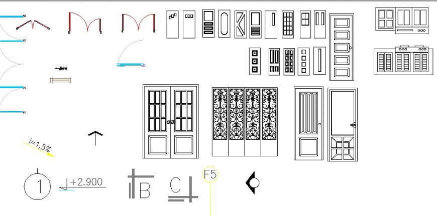 Multiple single and double doors blocks cad drawing details dwg file ... Multiple single and double doors blocks cad drawing details dwg file ...