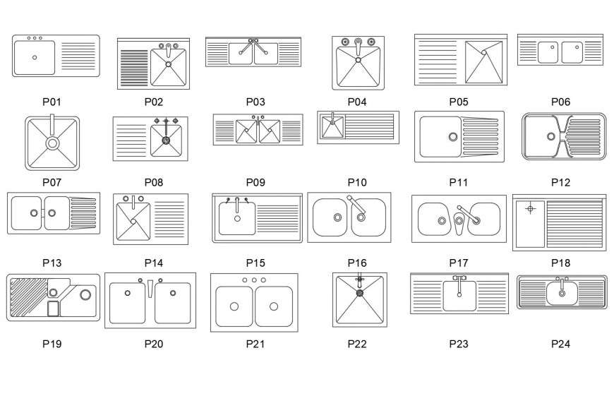 Multiple sinks 2d elevation blocks cad drawing details dwg file - Cadbull Multiple sinks 2d elevation blocks cad drawing details dwg file - Cadbull