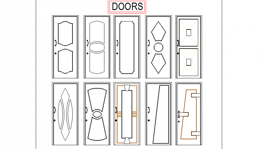 Multiple wooden doors elevation cad blocks details dwg file - Cadbull Multiple wooden doors elevation cad blocks details dwg file - Cadbull