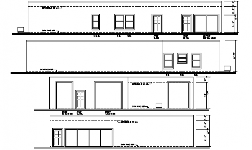 New office building all sided elevation cad drawing details dwg file ... New office building all sided elevation cad drawing details dwg file ...