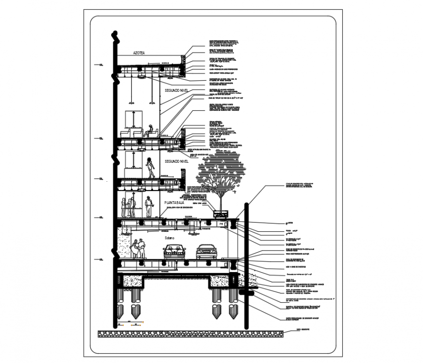 Office building multi story facade constructive section details dwg ... Office building multi story facade constructive section details dwg ...