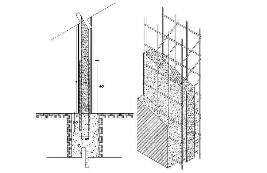 Panel wall constructive structure cad drawing details dwg file - Cadbull Panel wall constructive structure cad drawing details dwg file - Cadbull