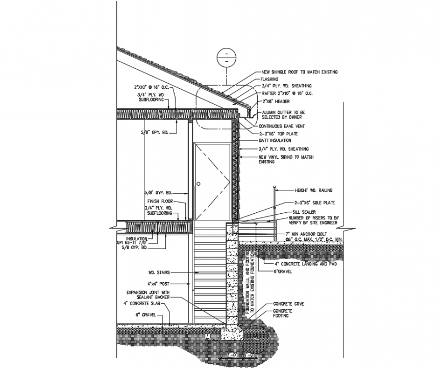 Partial constructive- section details of house dwg file - Cadbull Partial constructive- section details of house dwg file - Cadbull