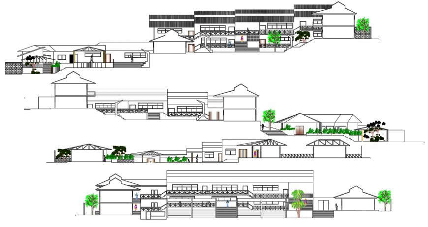Primary school all sided elevation cad drawing details dwg file - Cadbull Primary school all sided elevation cad drawing details dwg file - Cadbull