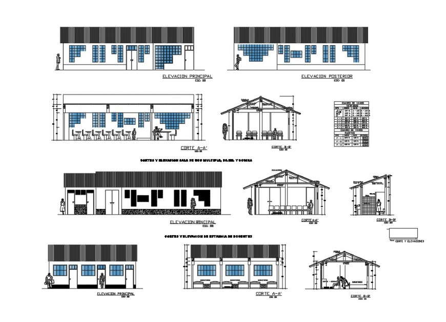Primary school building all sided elevation and sectional details dwg ... Primary school building all sided elevation and sectional details dwg ...