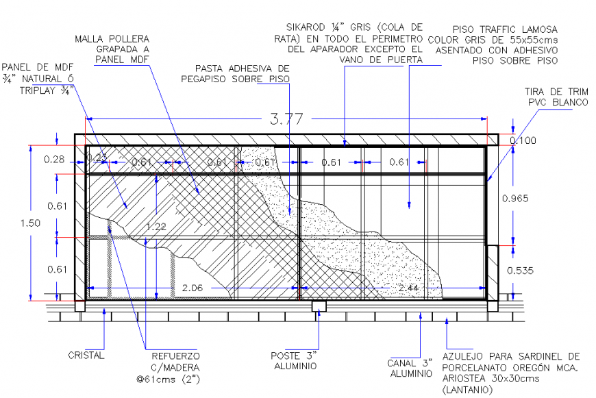 Raised floor layers detail dwg file Raised floor layers detail dwg file