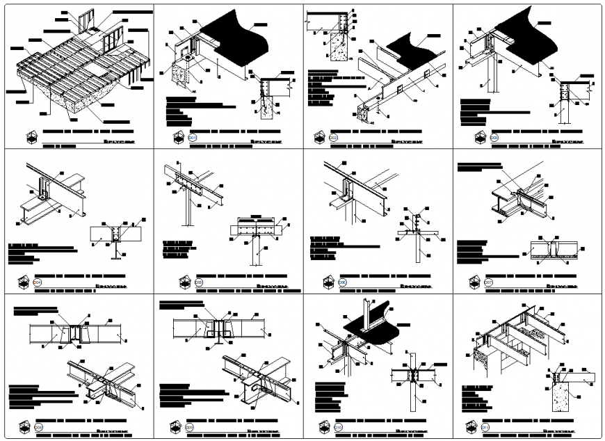 Reinforcement slab isometric view detail Prefabricated mezzanine - Cadbull Reinforcement slab isometric view detail Prefabricated mezzanine - Cadbull