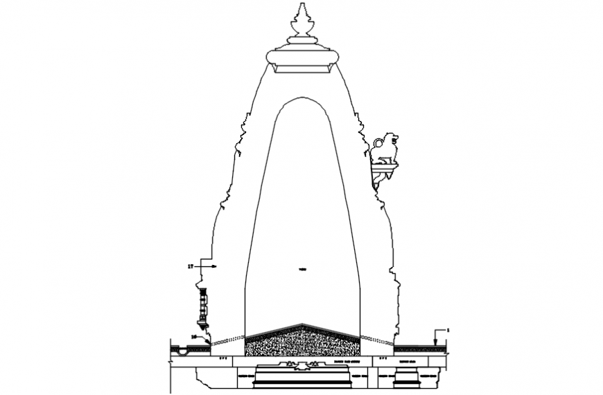 Religious temple front elevation cad drawing details dwg file - Cadbull Religious temple front elevation cad drawing details dwg file - Cadbull