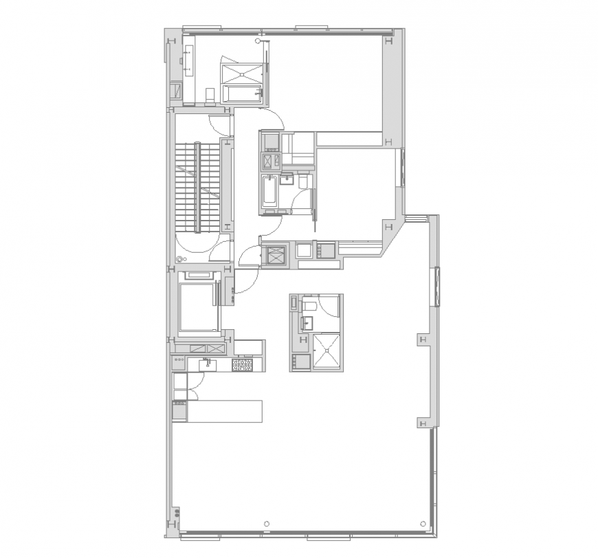 Residential housing building structure detail 2d view layout autocad file Residential housing building structure detail 2d view layout autocad file