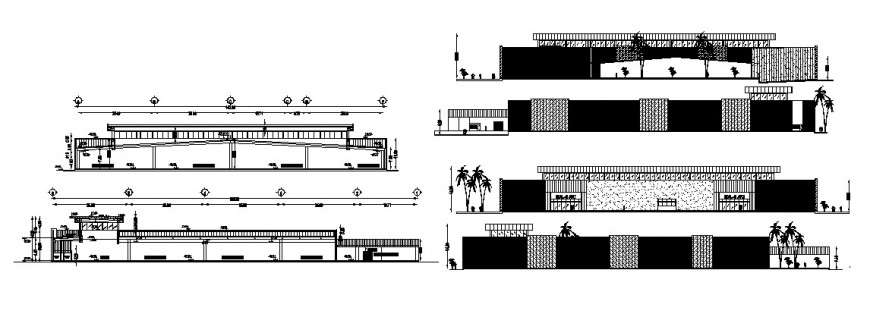 Residential modern house all sided elevation and section cad drawing ... Residential modern house all sided elevation and section cad drawing ...