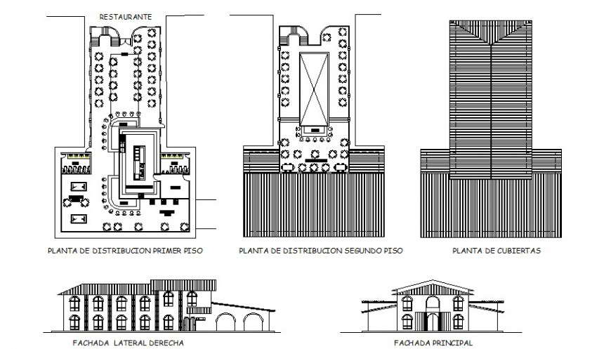 Restaurant main and back elevation, floor plan and auto-cad details dwg ... Restaurant main and back elevation, floor plan and auto-cad details dwg ...