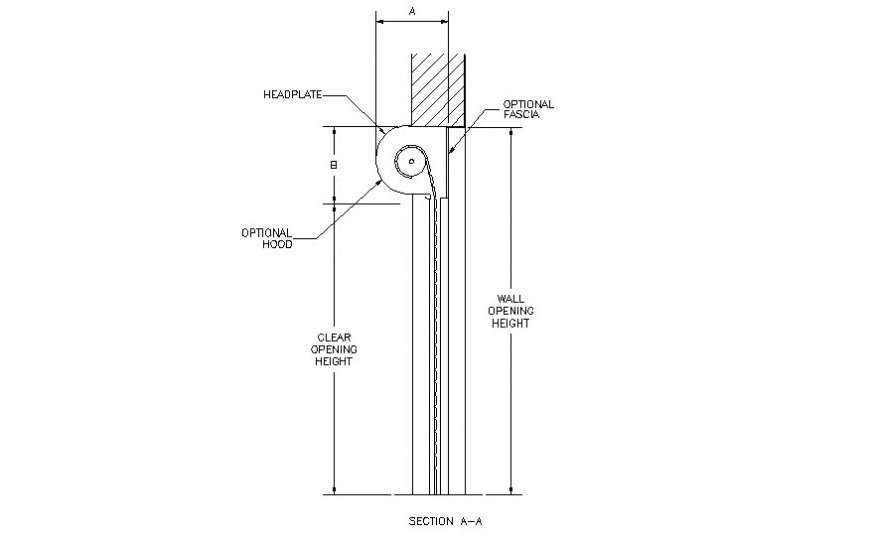 Rolling door detail section autocad file - Cadbull Rolling door detail section autocad file - Cadbull