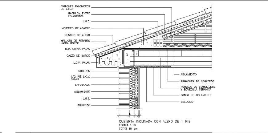 Roof cover of house constructive section and structure details dwg file ... Roof cover of house constructive section and structure details dwg file ...