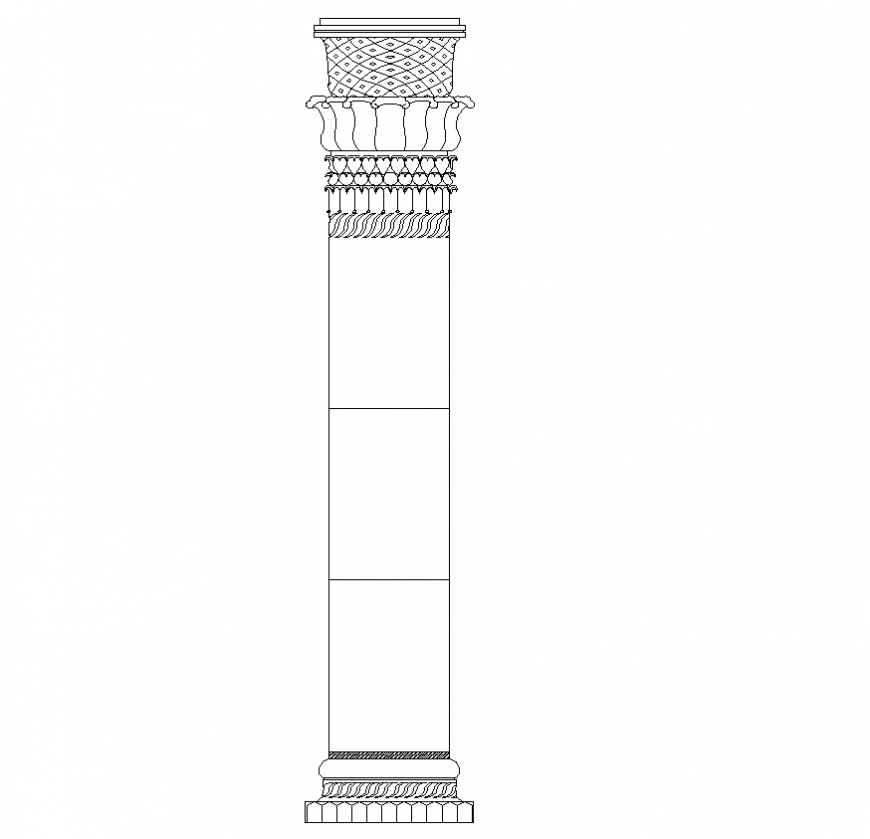 Round column detail elevation 2d view CAD structure dwg file - Cadbull Round column detail elevation 2d view CAD structure dwg file - Cadbull