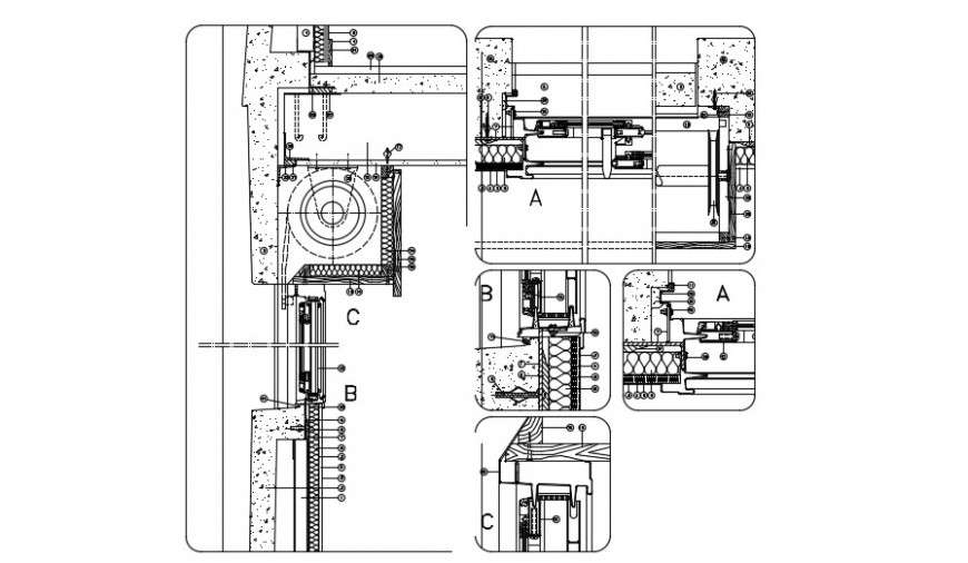 Scrolling blind door window installation drawing details dwg file - Cadbull Scrolling blind door window installation drawing details dwg file - Cadbull