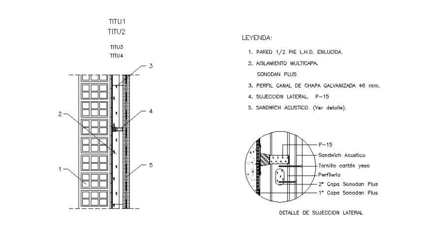 Sectional Detail Blocks 2d View Cad Construction Unit Autocad File Cadbull