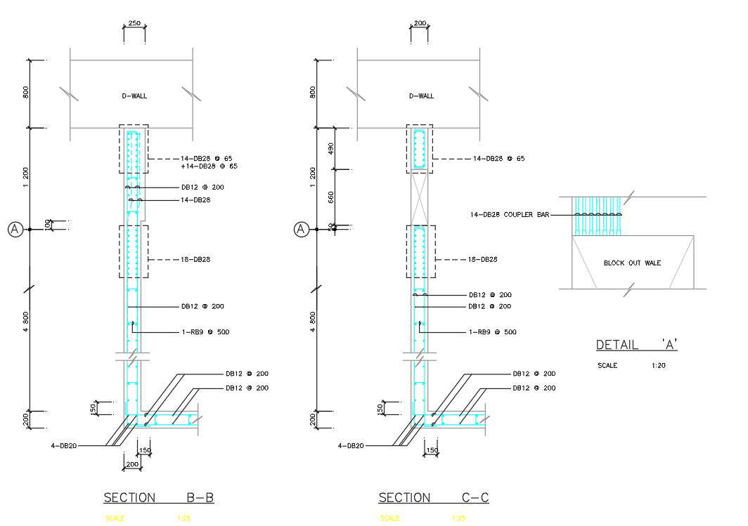 sectional details of the RC column are given in this AutoCAD DWG 2D ... sectional details of the RC column are given in this AutoCAD DWG 2D ...