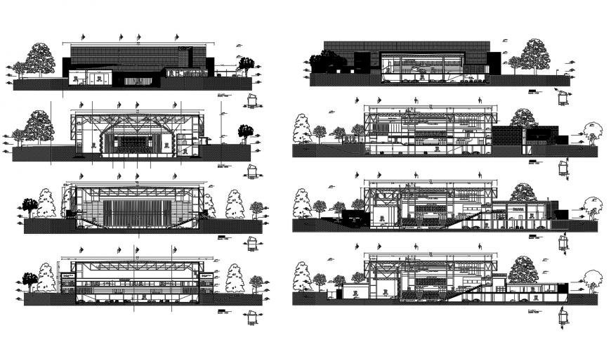Sections 1200 multi functional pavilion with different elevation dwg ... Sections 1200 multi functional pavilion with different elevation dwg ...